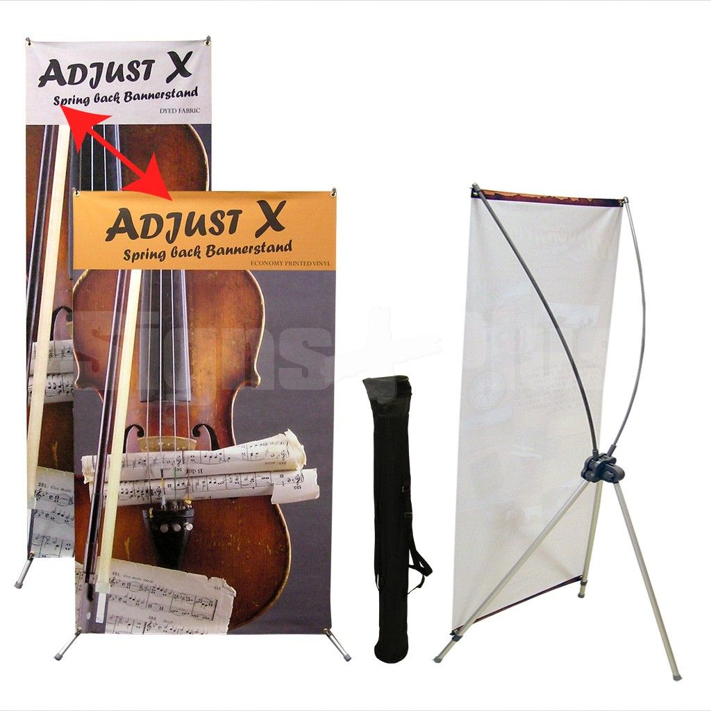 Wide Printed Banner for adjustX adjustable size spring banner stand