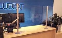 Counter shield clear reception desk barrier system plexiglass physical ...