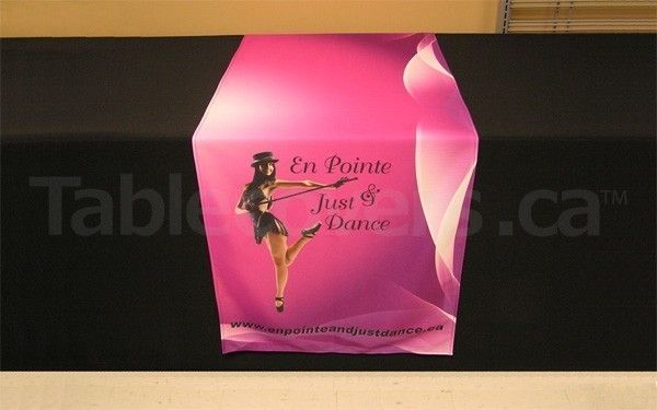 24" x 80" trade show table runner with logo custom printed | www ...